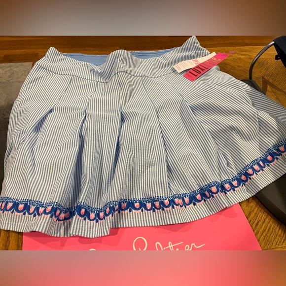 Lilly Pulitzer | Shorts | Nwt Lilly Pulitzer Seersucker Priska Skort ...